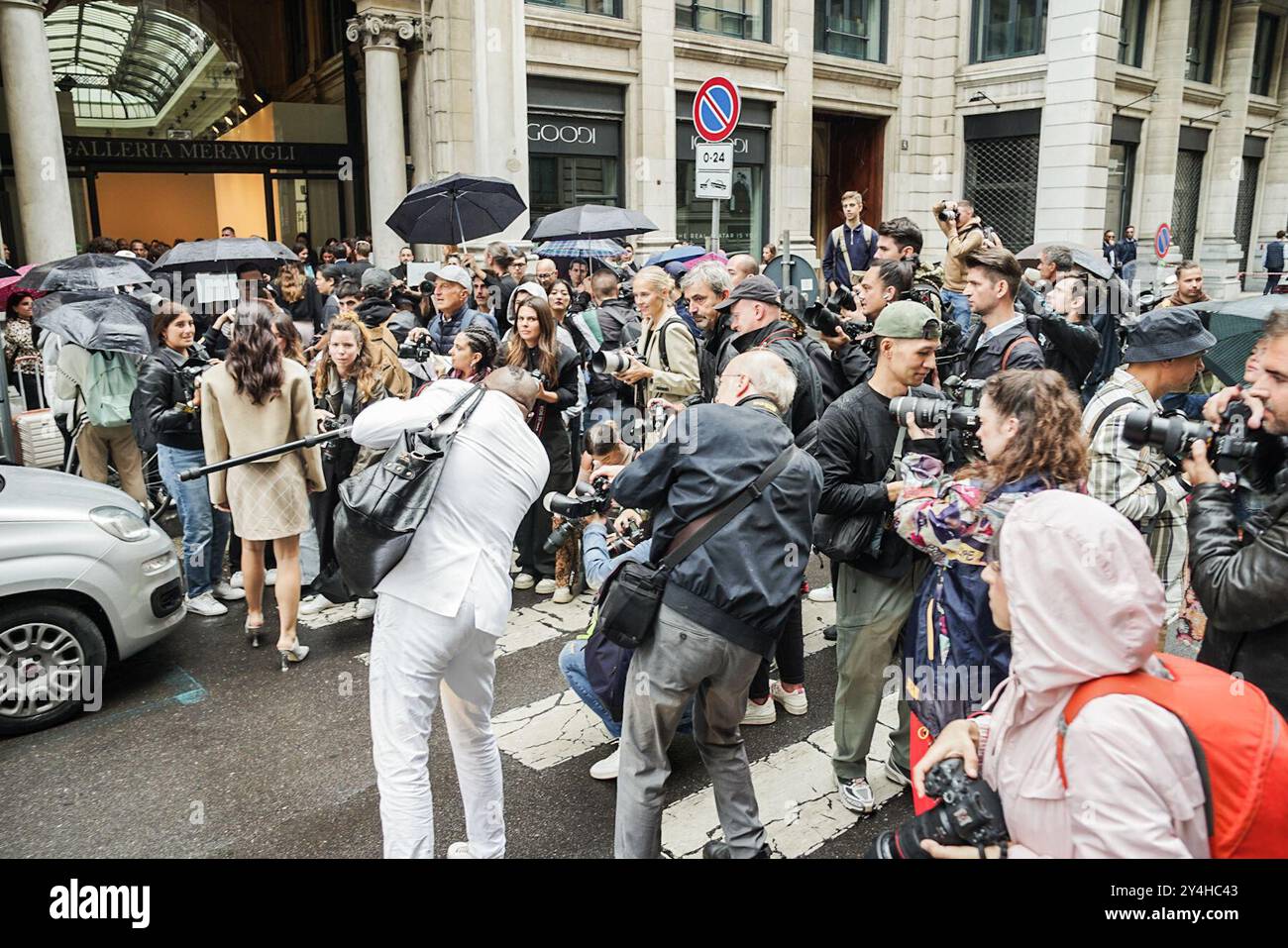 Milan fashion week 2024. Entrance to the Del Core fashion show ...