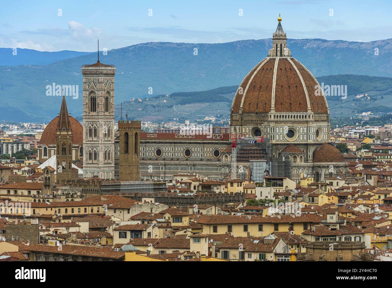 City view from Piazza Michelangelo to Cathedral Santa Marie del Fiore ...