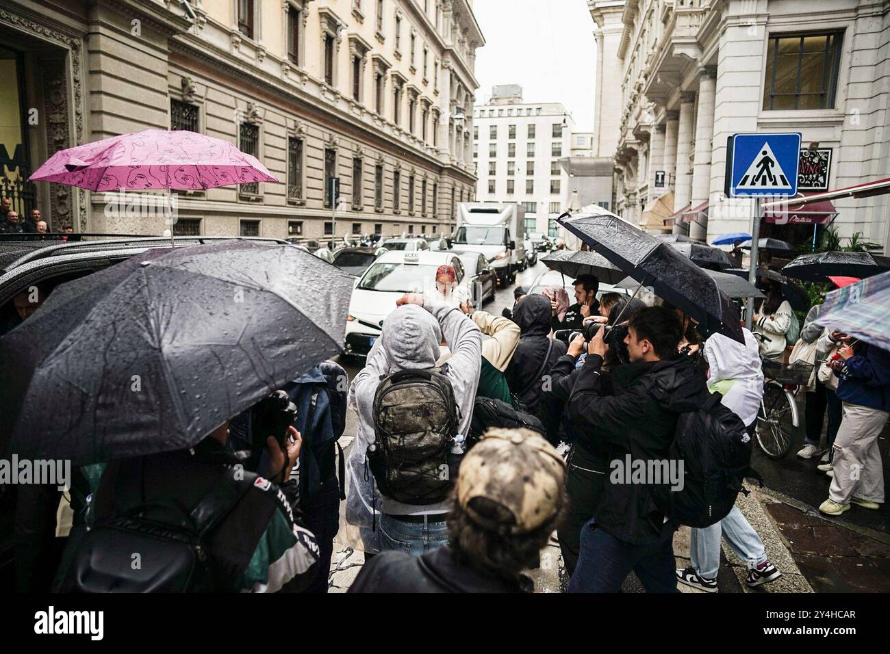 Milan fashion week 2024. Entrance to the Del Core fashion show ...