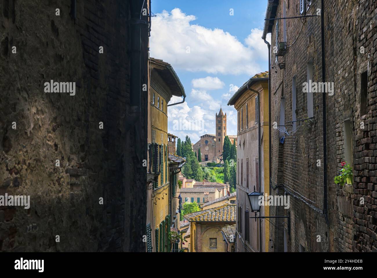 Old town with view of Basilica di San Clemente, historical, building ...
