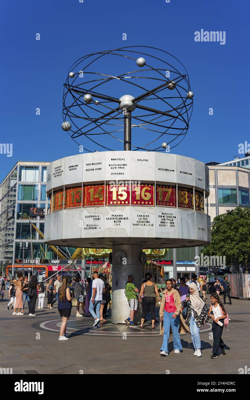 World Clock in the square of Alexanderplatz in Berlin, Germany, Europe Stock Photo - Alamy