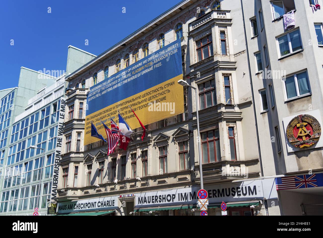 Wall Museum at Checkpoint Charlie in Berlin, Germany, Europe Stock ...
