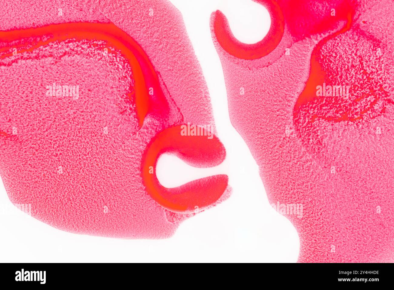 Very bold abstract background in vibrant reds isolated on white ...