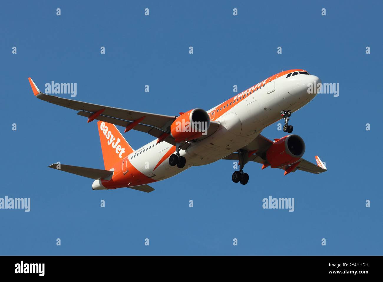 G-UZHV, EasyJet, Airbus, A320neo,on final approach to London Stansted Airport, Essex, UK on 17 ...