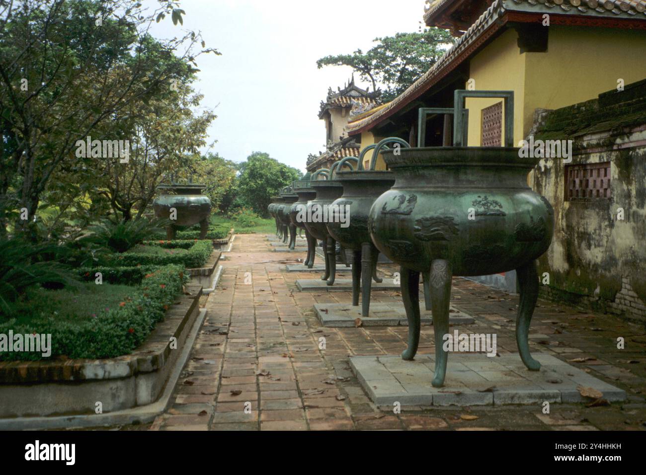 Asia. Vietnam. The Nine Dynastic Urns Dedicated To Each of the Emperors ...