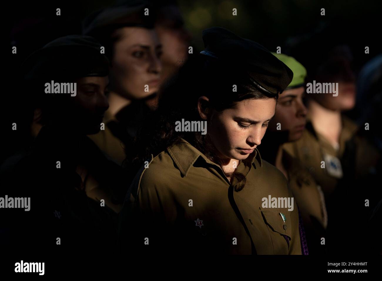 Female soldiers attend the funeral for Israeli Defense Forces paramedic ...