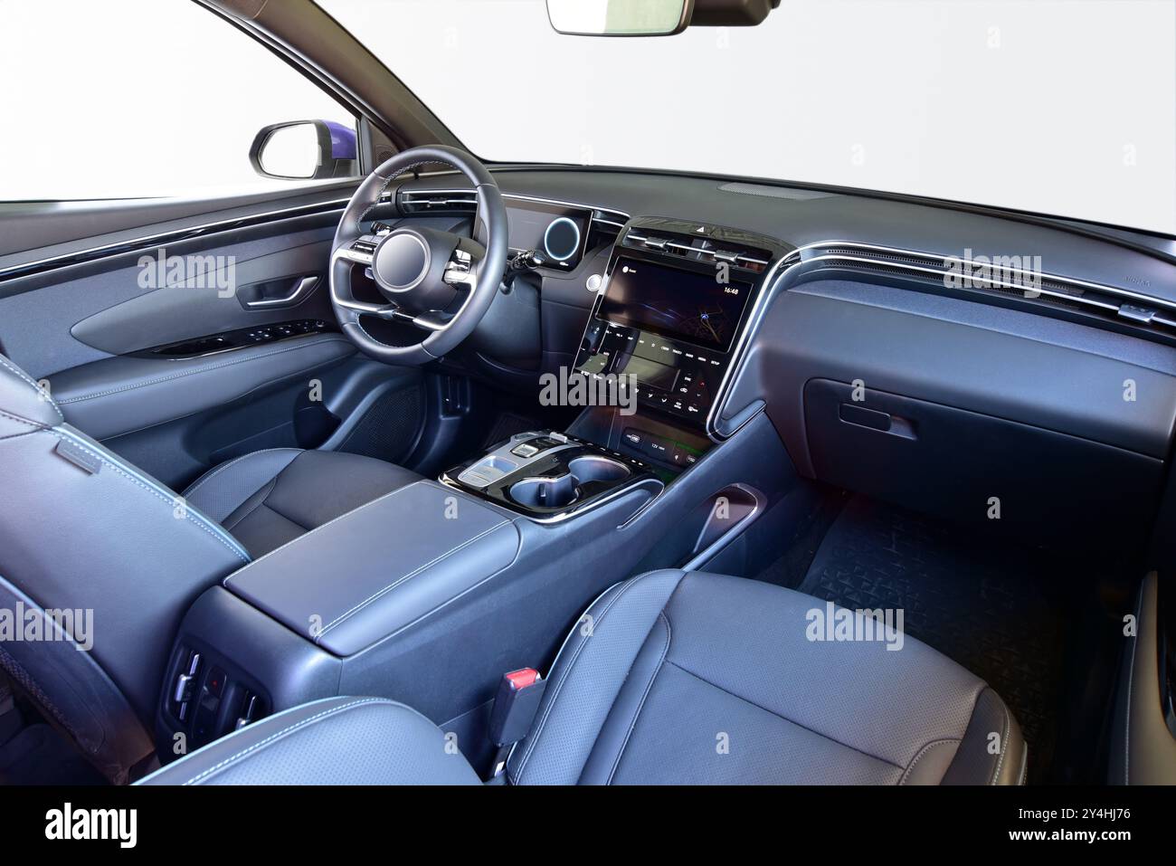 Interior of a passenger car with a dashboard Stock Photo - Alamy