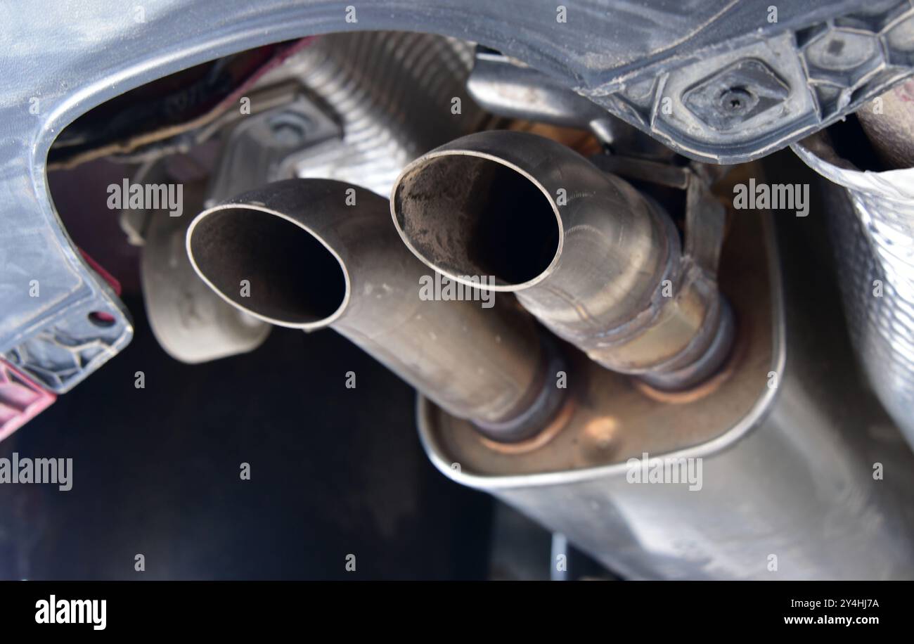 Exhaust pipe muffler under hi-res stock photography and images - Alamy