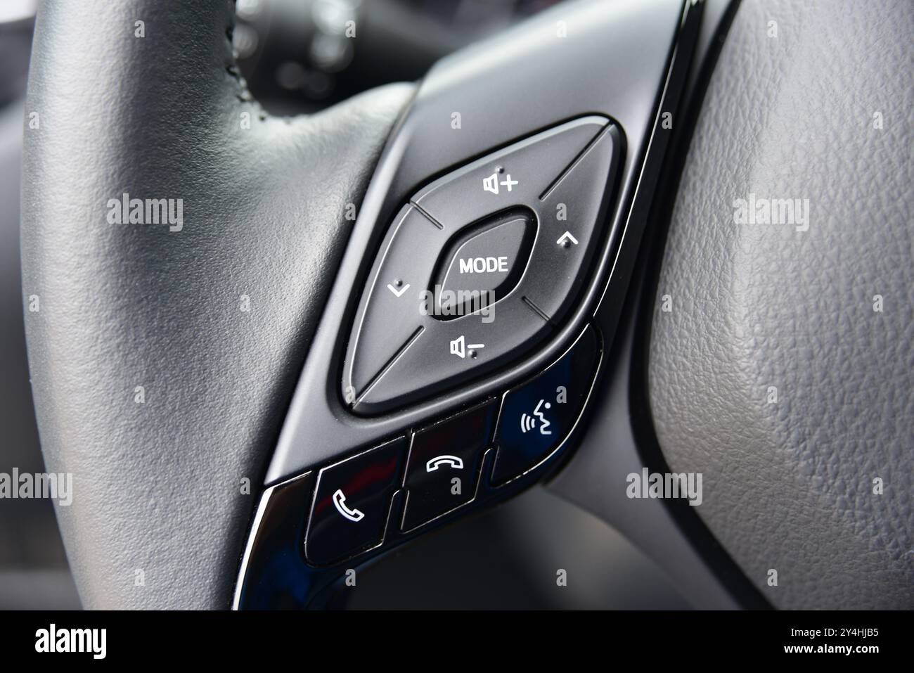 Steering wheel buttons for function control Stock Photo - Alamy