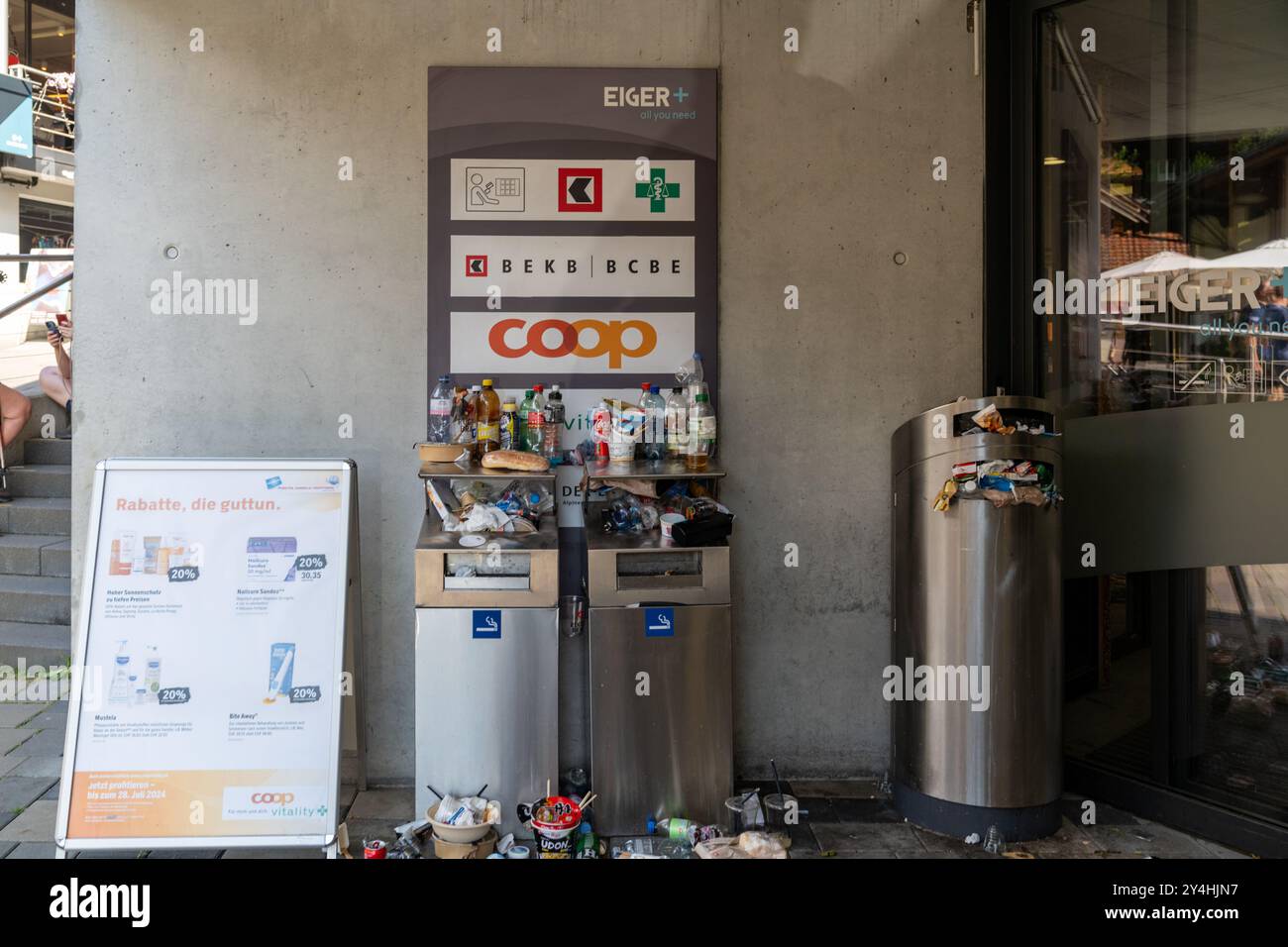 Trash bins in switzerland village hi-res stock photography and images ...
