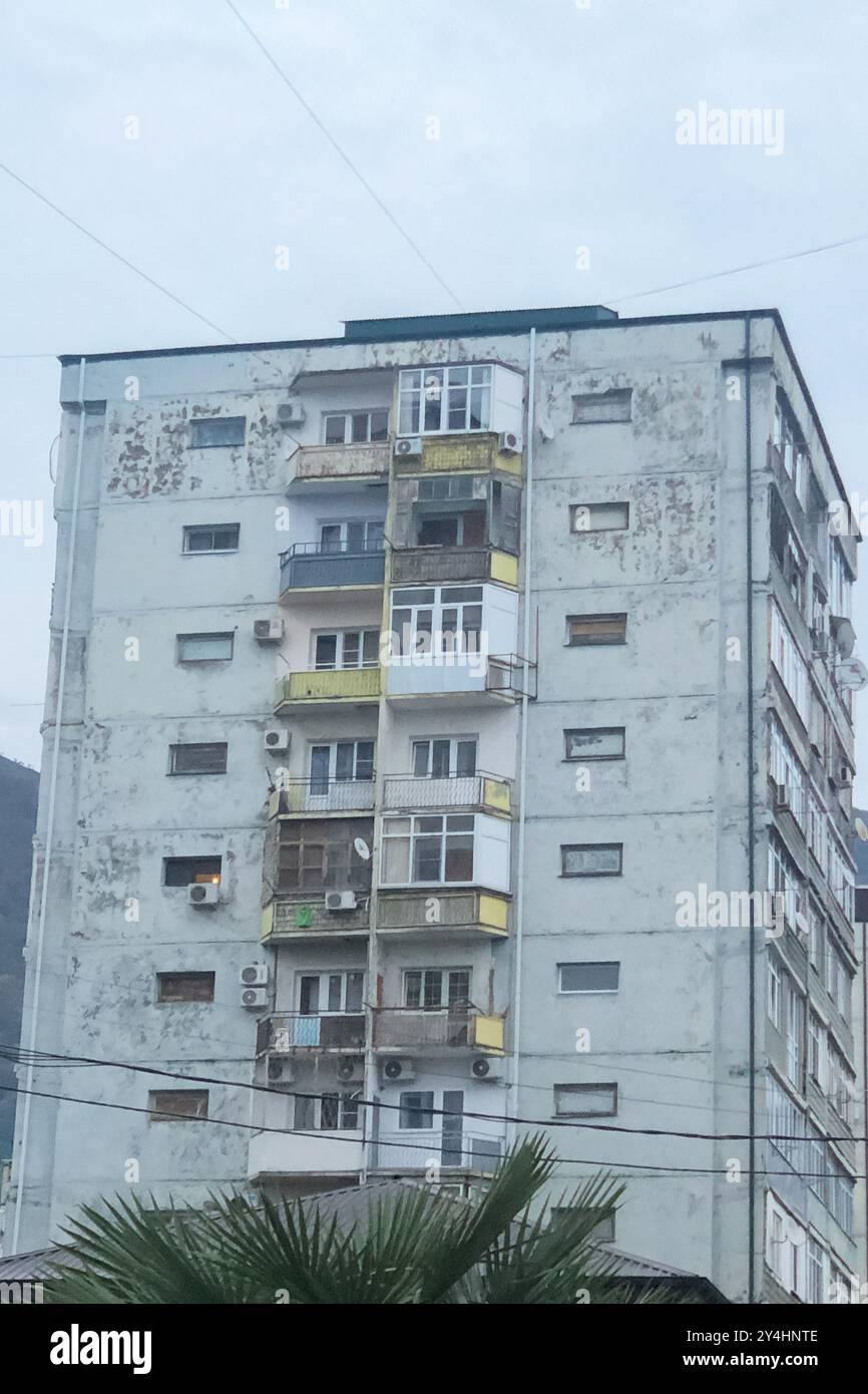 New Gagra, Abkhazia. houses in Gagra in need of repair Stock Photo - Alamy