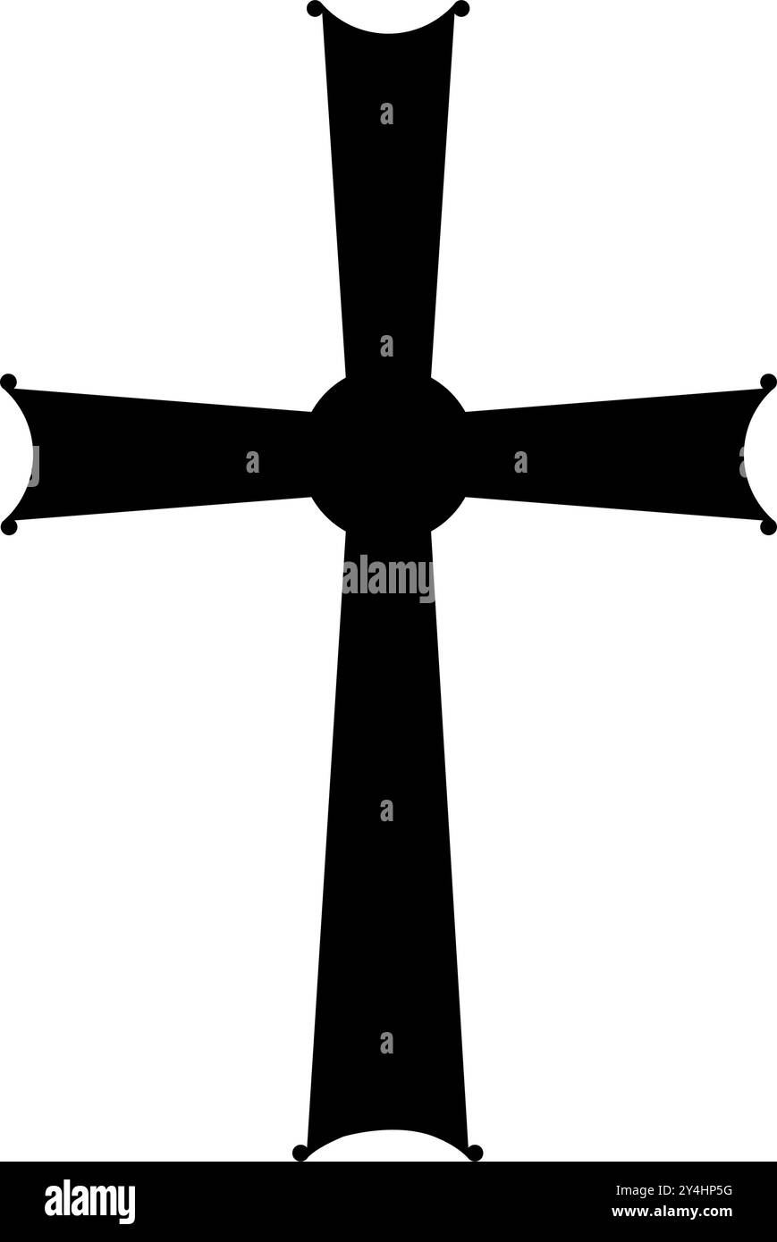 Ancient Christian cross icon symbol. Flat vector illustration Stock ...