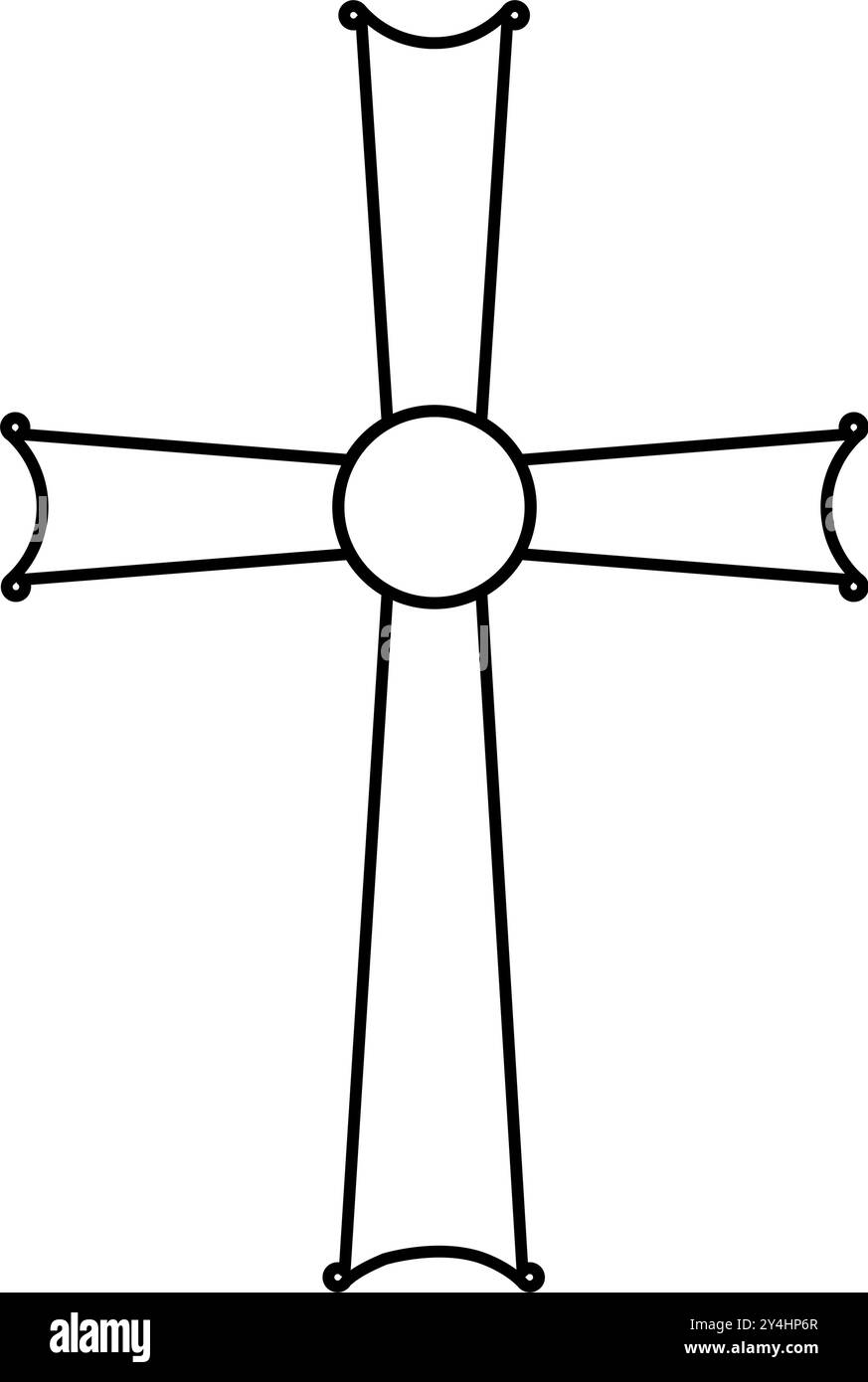 Catholic cross outline Stock Vector Images - Alamy