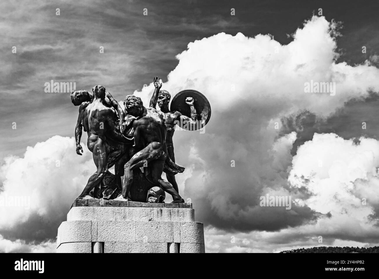 Memorial tribute honors fallen Black and White Stock Photos & Images ...