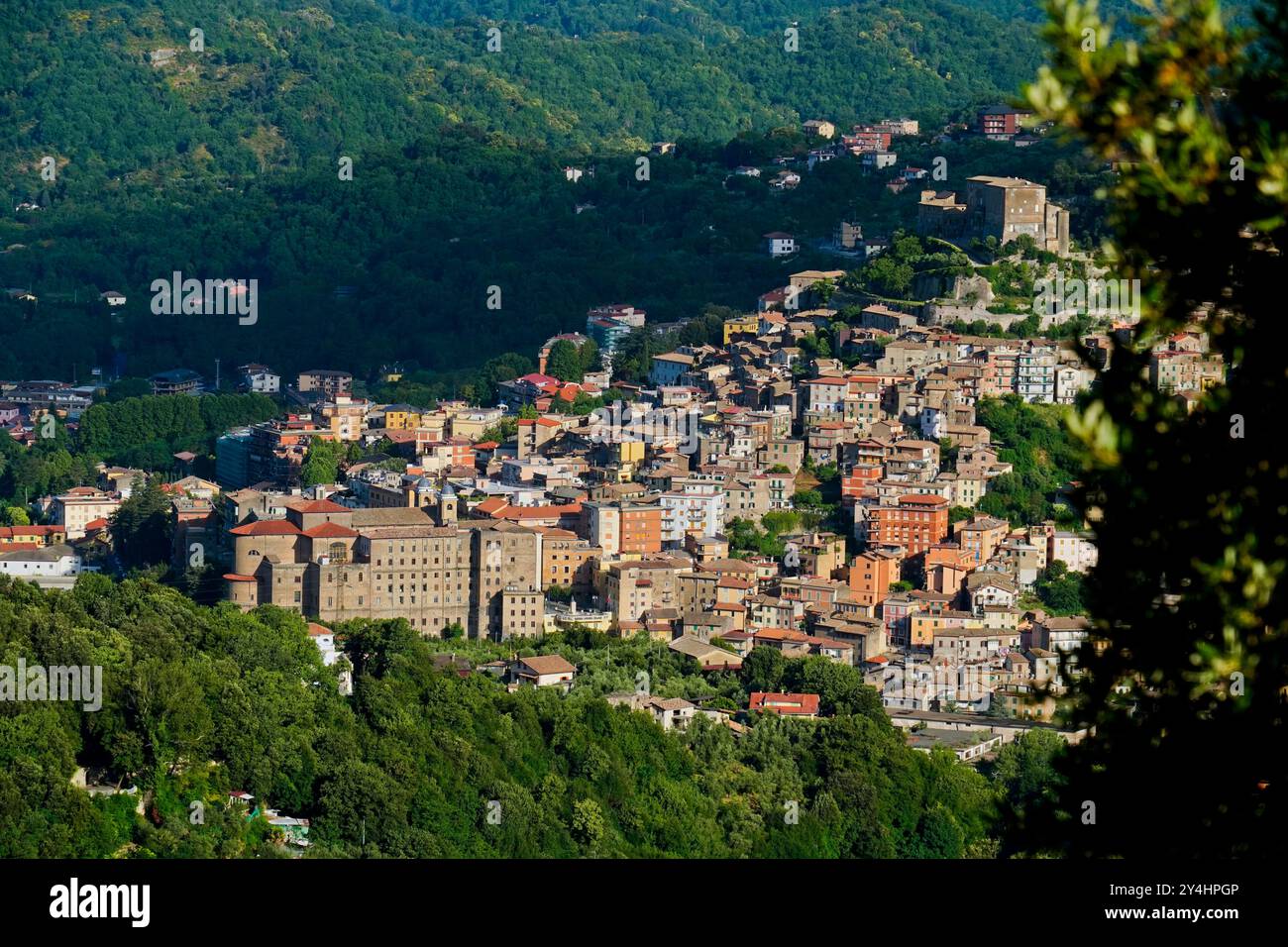 Panorama of the ancient village of Subiaco, Rome, Italy Stock Photo - Alamy