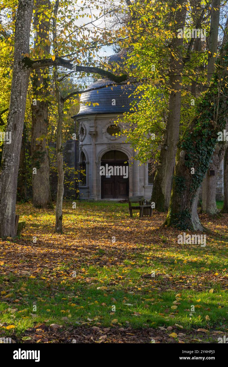 Monastery garden in the german village called Ebrach Stock Photo - Alamy