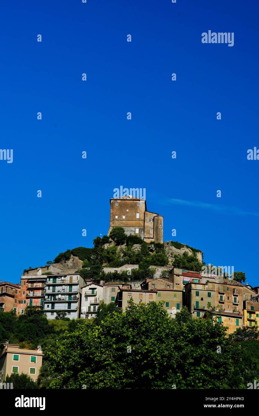 Panorama of the ancient village of Subiaco, Rome, Italy Stock Photo - Alamy
