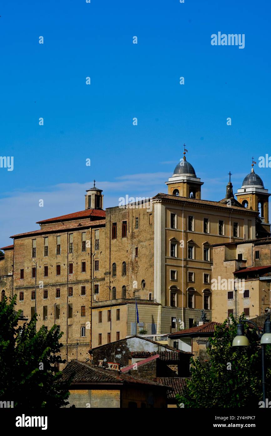 Panorama of the ancient village of Subiaco, Rome, Italy Stock Photo - Alamy