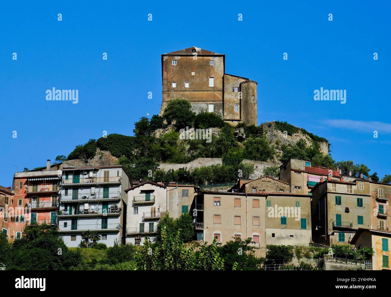 Panorama of the ancient village of Subiaco, Rome, Italy Stock Photo - Alamy