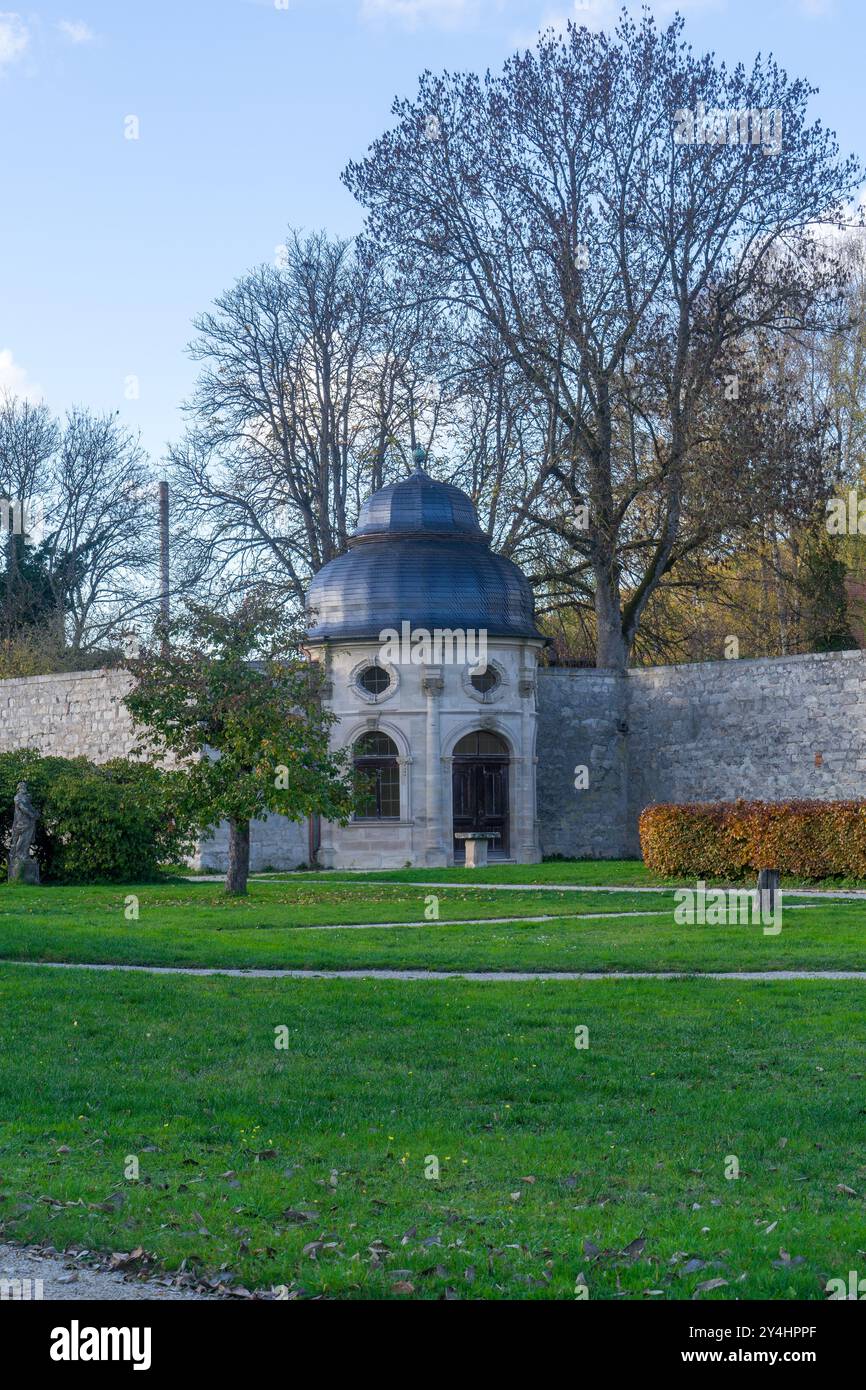 Monastery garden in the german village called Ebrach Stock Photo - Alamy