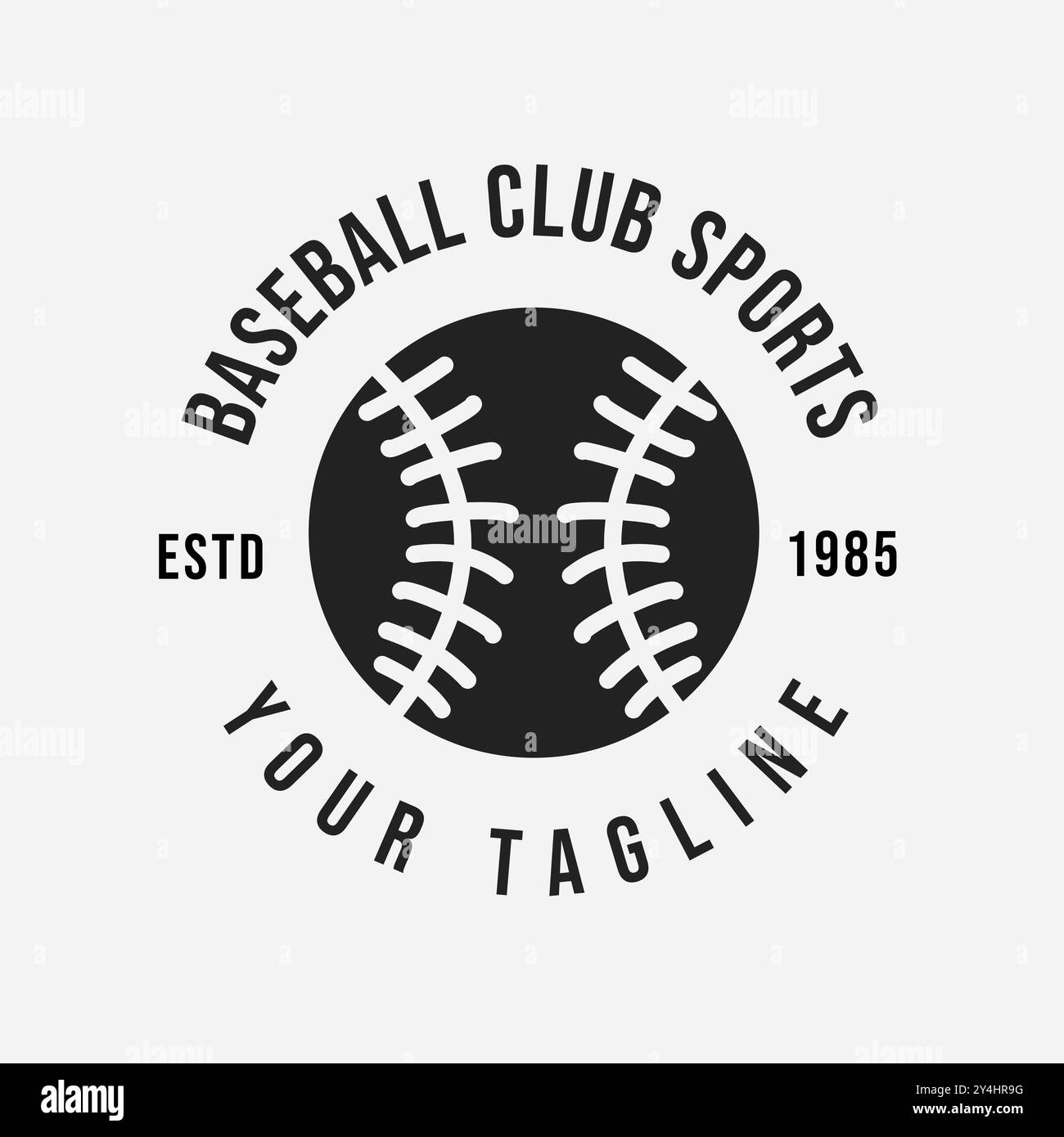 Baseball Club Emblem Design Illustration Vintage Retro Classic with ...
