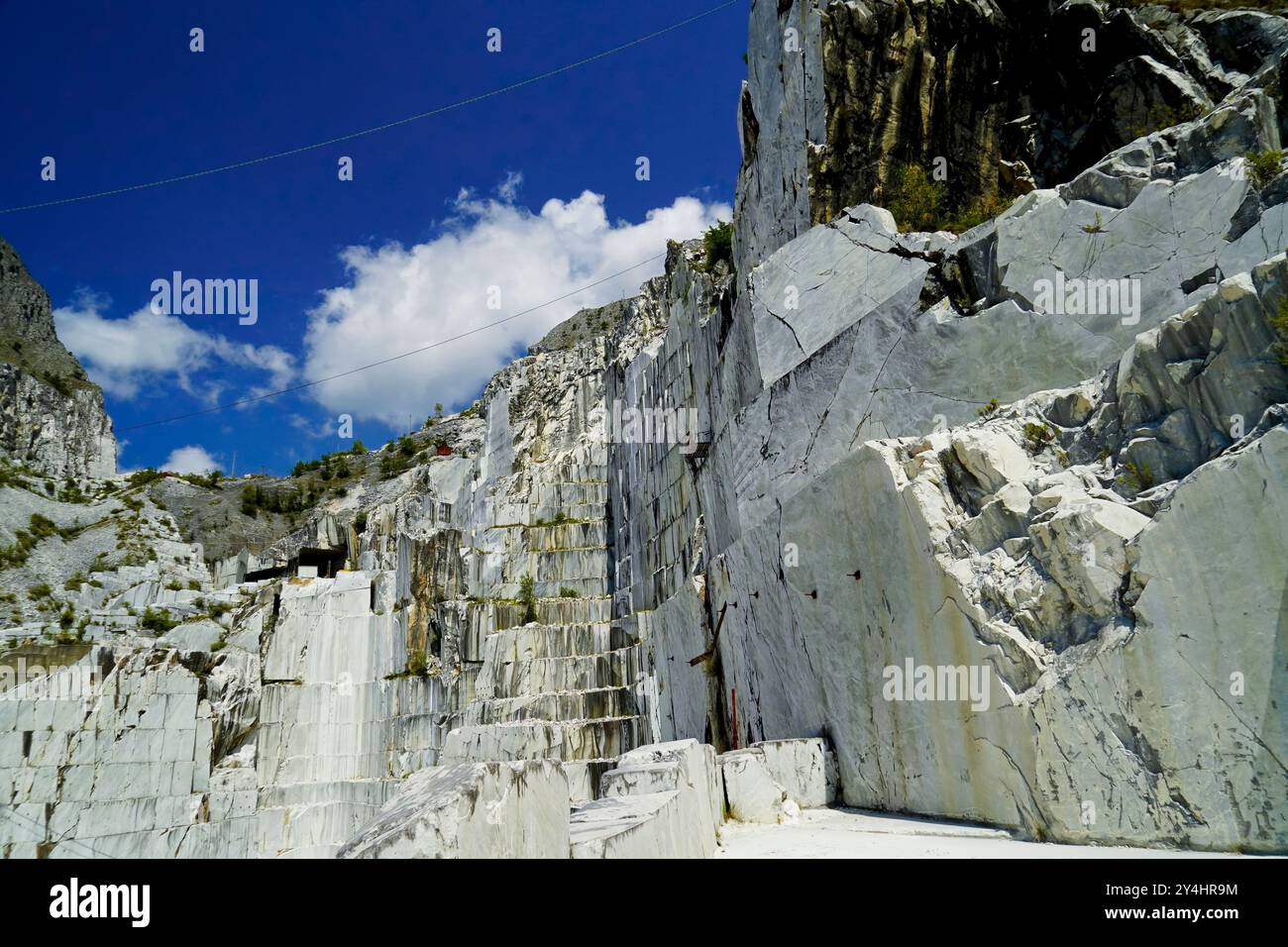 Panorama of the Carrara marble mines of the Apuan Alps,Massa,Carrara ...