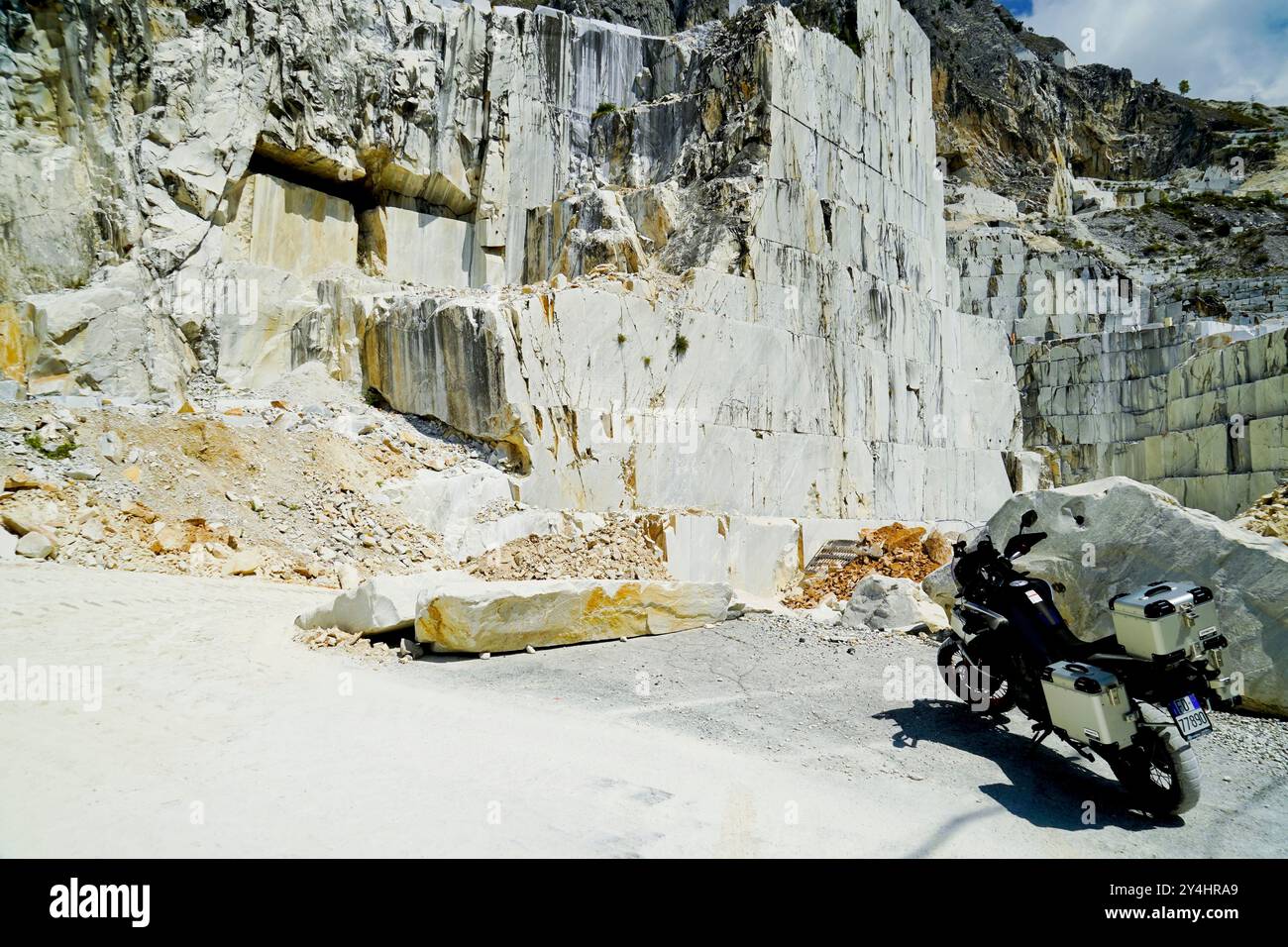 Panorama of the Carrara marble mines of the Apuan Alps,Massa,Carrara ...