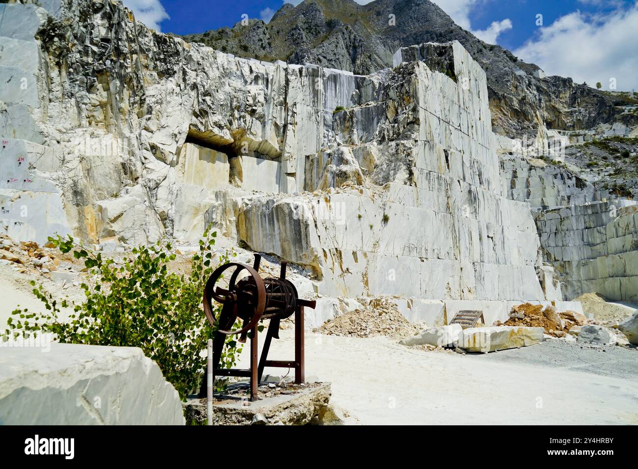 Panorama of the Carrara marble mines of the Apuan Alps,Massa,Carrara ...