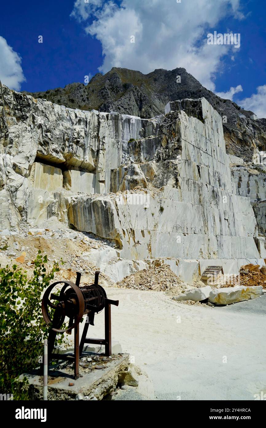 Panorama of the Carrara marble mines of the Apuan Alps,Massa,Carrara ...