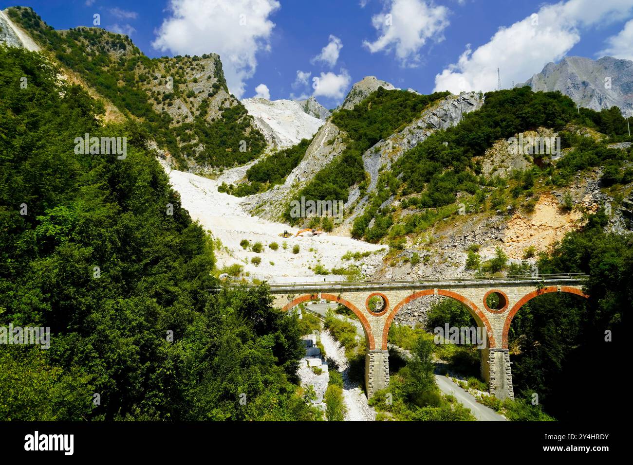 Panorama of the Carrara marble mines of the Apuan Alps,Massa,Carrara ...