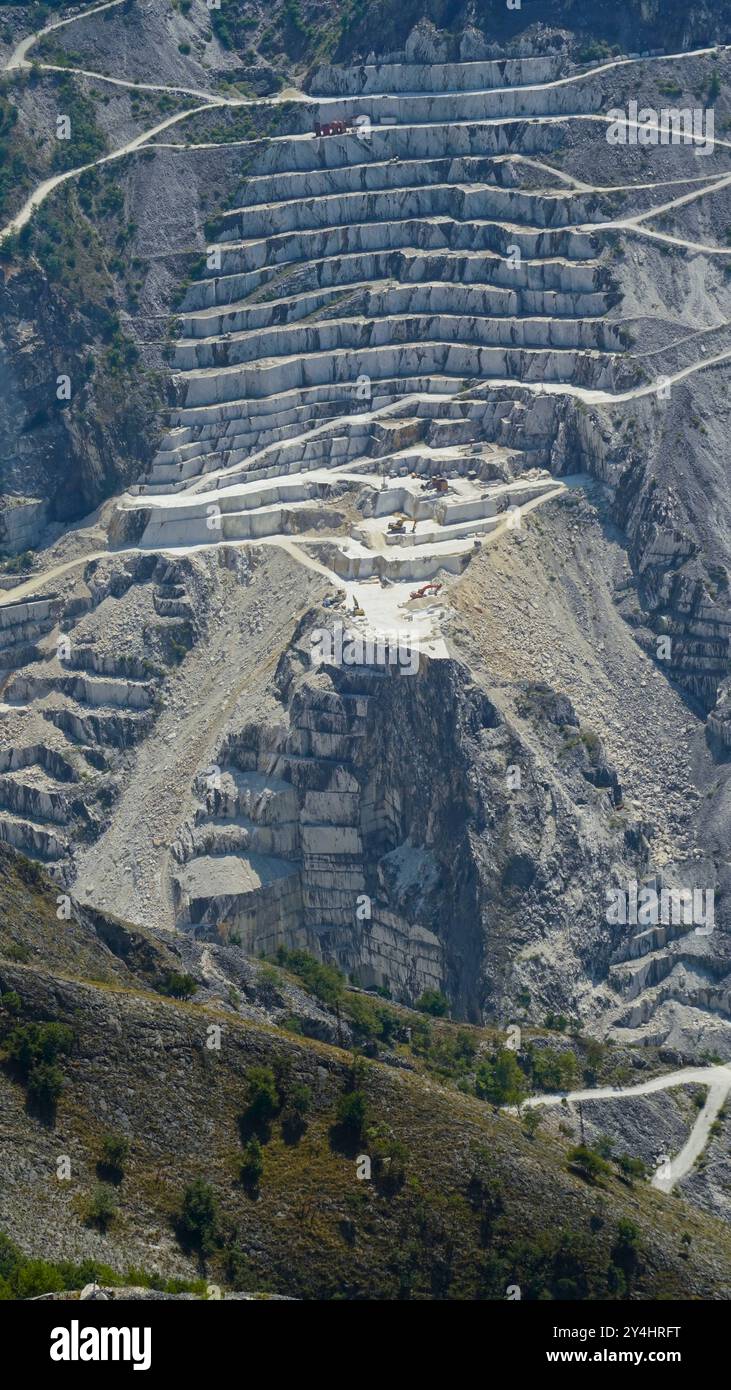 Panorama of the Carrara marble mines of the Apuan Alps,Massa,Carrara ...