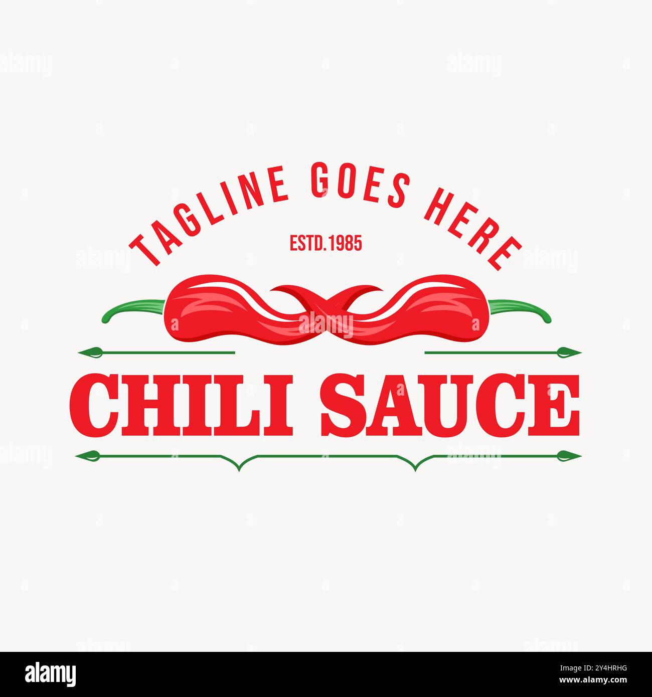 Chili Sauce Product Label Design with Vintage Style Retro Chili Sauce ...