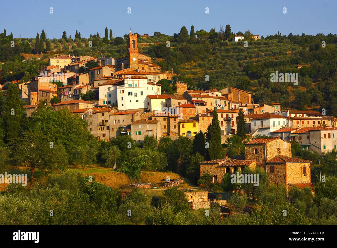 Medieval village of Scrofiano, province of Arezzo,Tuscany,Italy Stock ...