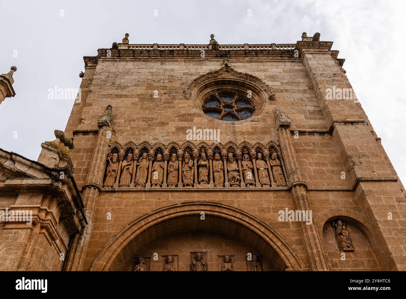 The Cathedral of Saint Mary in the historic town of Ciudad Rodrigo in ...