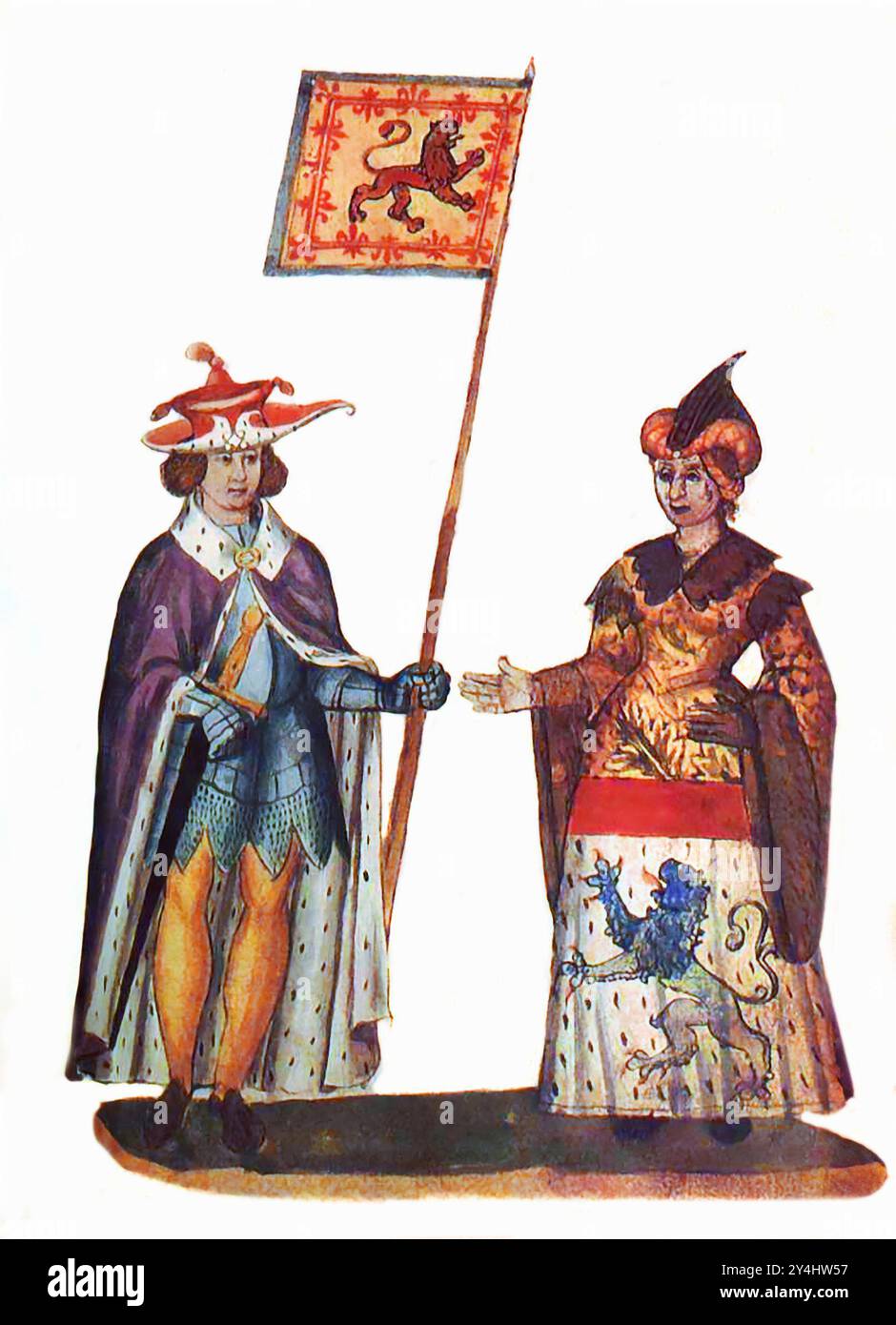 John Balliol. Illustration of the Scottish King, John Balliol or John ...