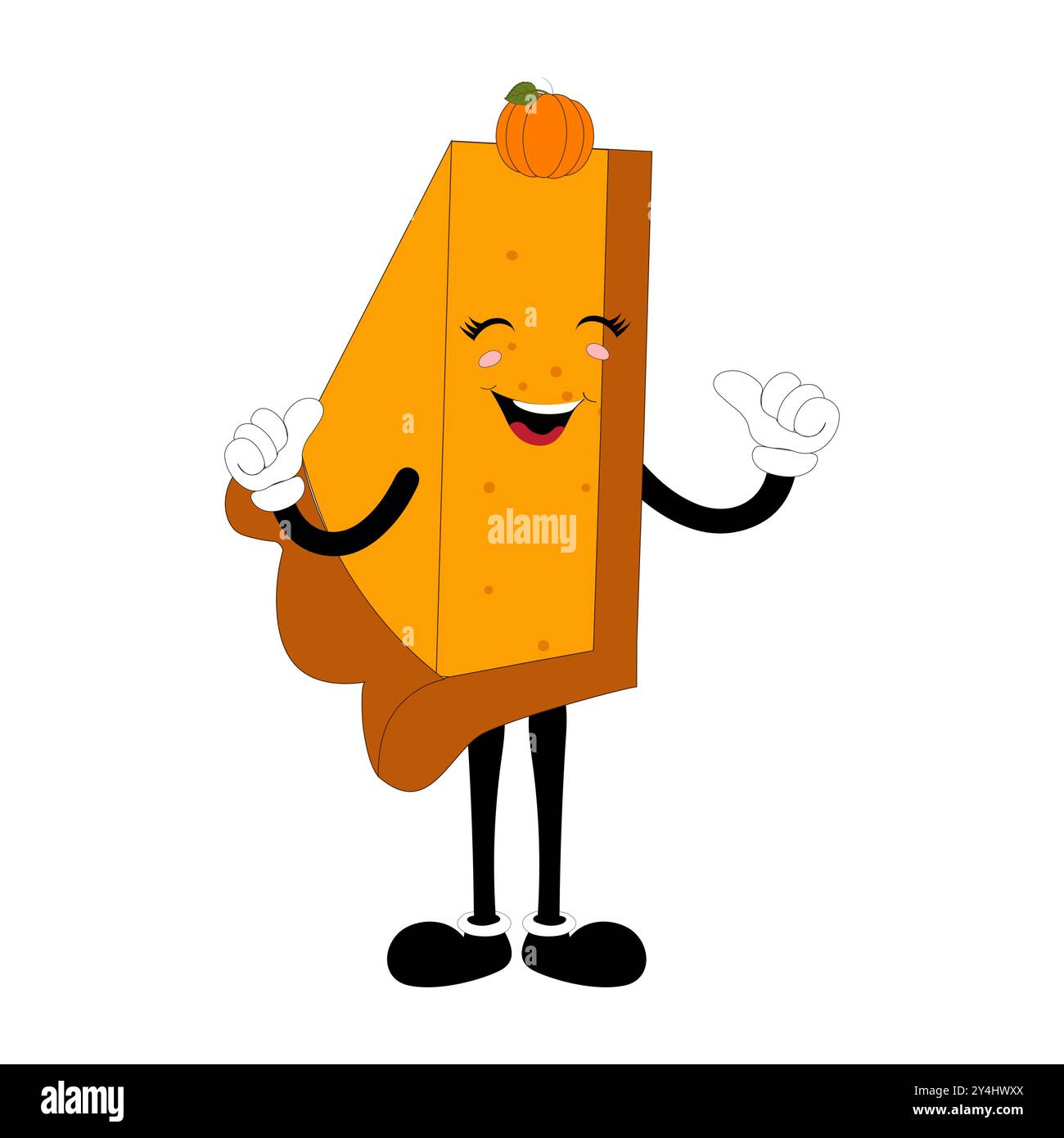 Cute mascot pumpkin pie, Halloween Pumpkin Pie Characters. Cartoon ...