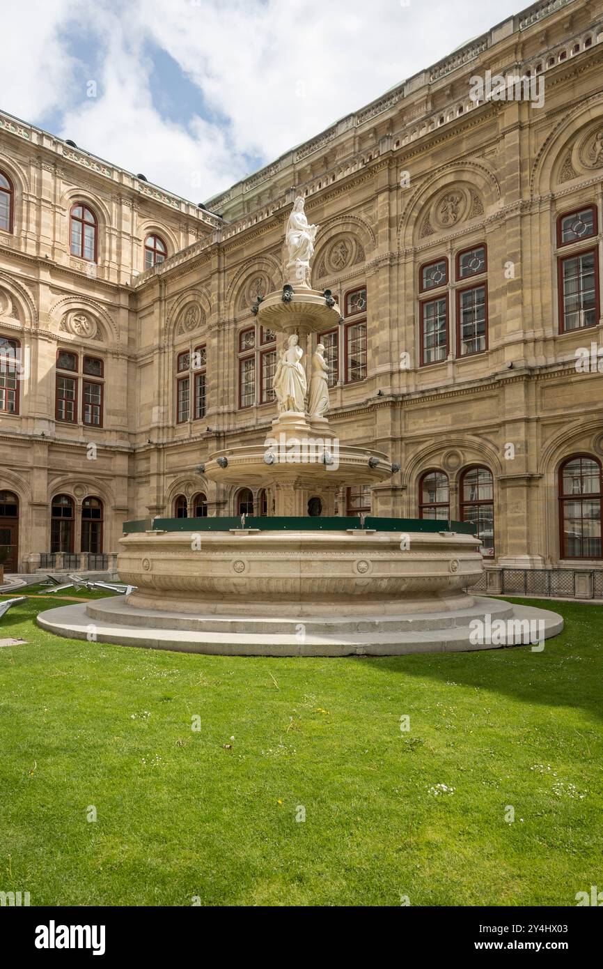 Opera Fountain outside The Vienna State Opera House Stock Photo - Alamy