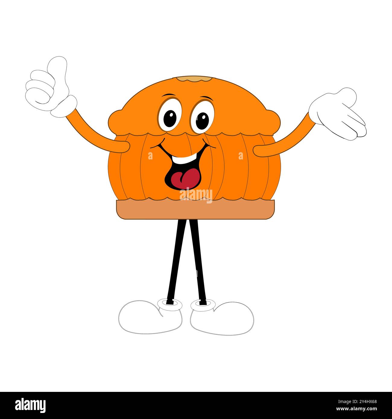 Cute mascot pumpkin pie, Halloween Pumpkin Pie Characters. Cartoon ...