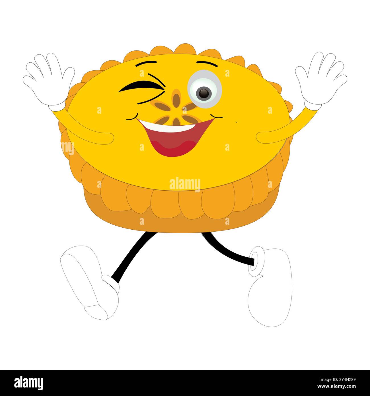 Cute mascot pumpkin pie, Halloween Pumpkin Pie Characters. Cartoon ...