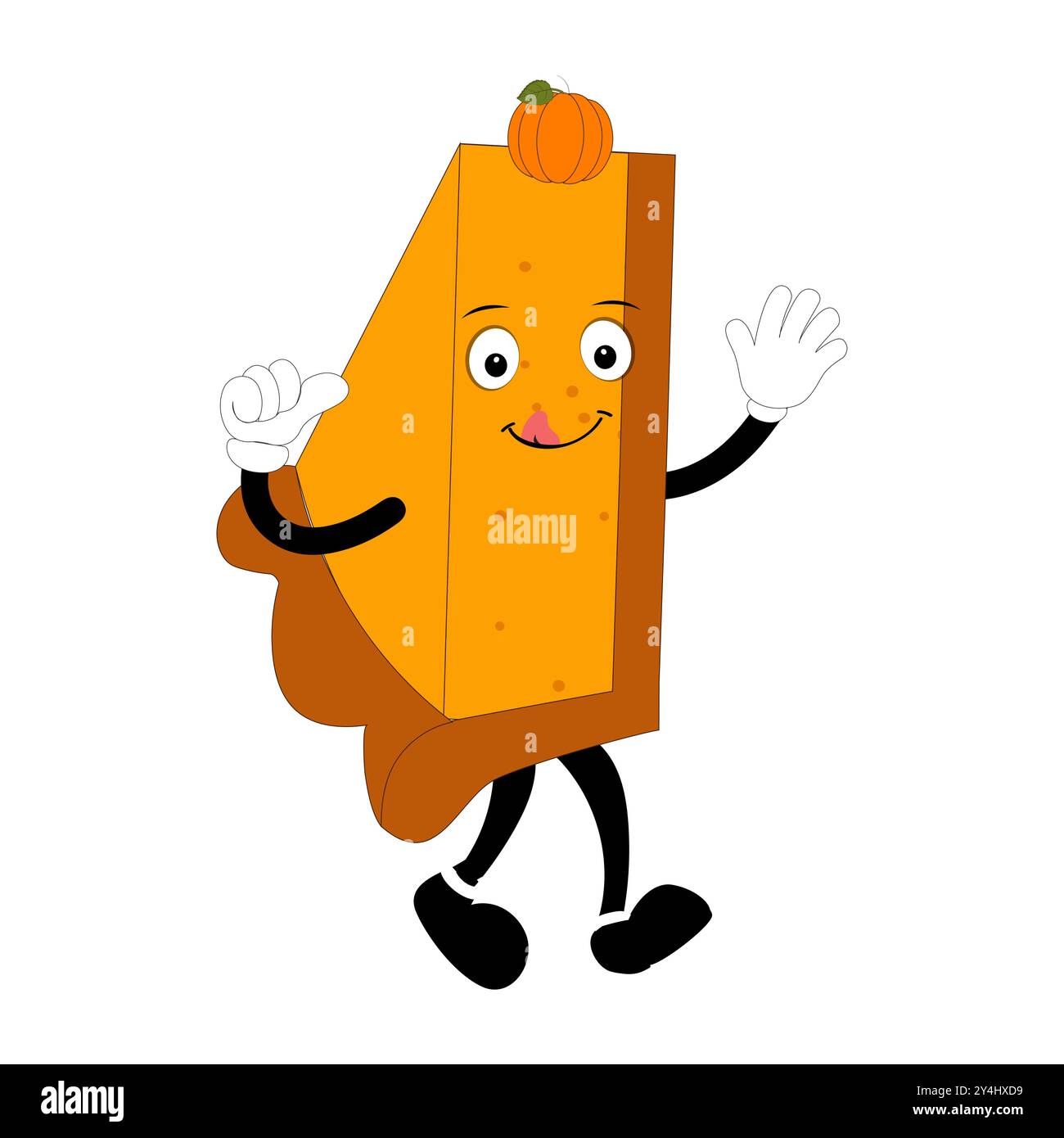 Cute mascot pumpkin pie, Halloween Pumpkin Pie Characters. Cartoon ...