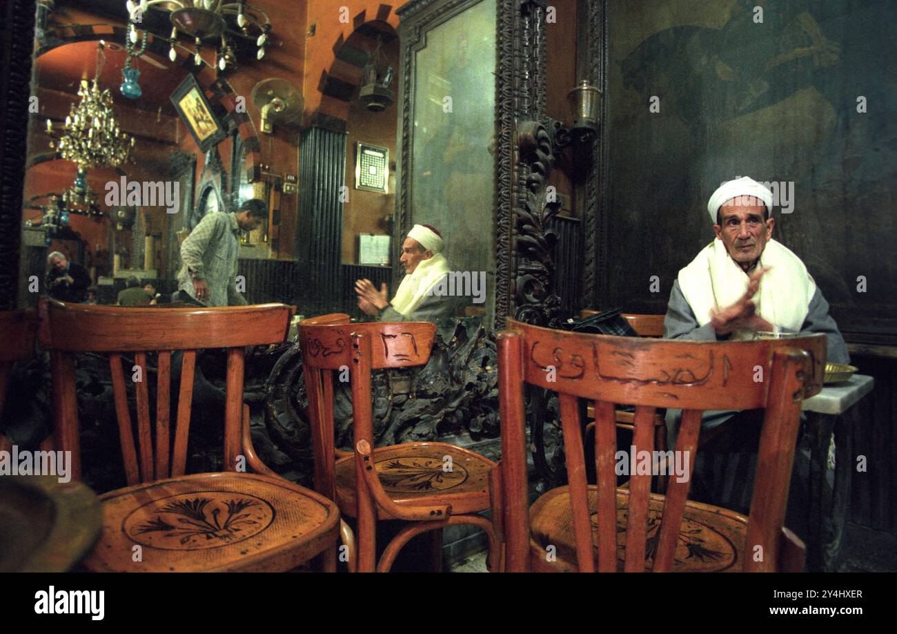 a traditional Coffee shop at the main Bazaar or Market in the city of ...