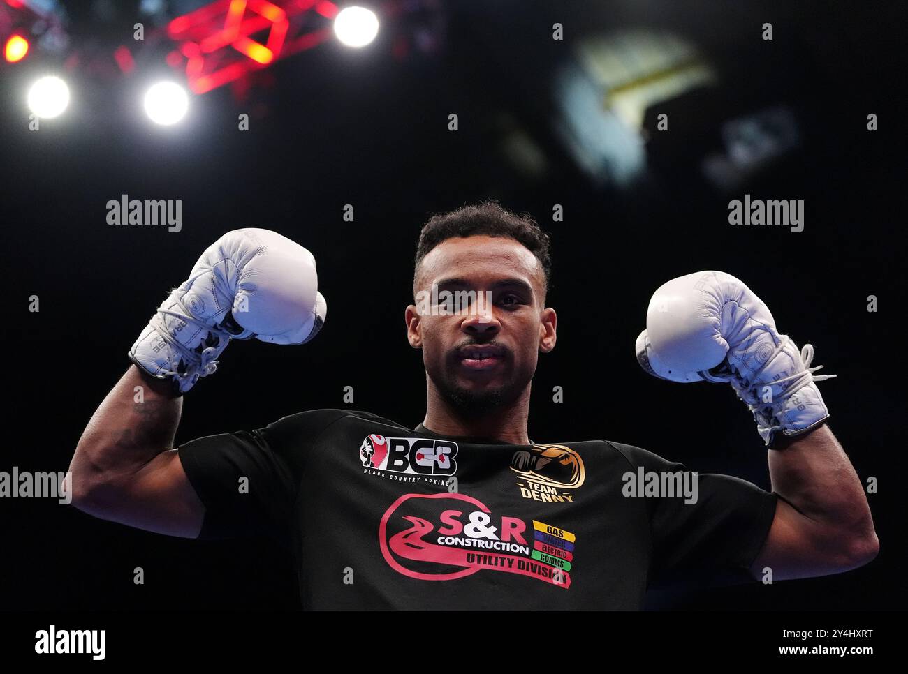 Tyler Denny during an open workout at Wembley Arena, London. The IBF ...