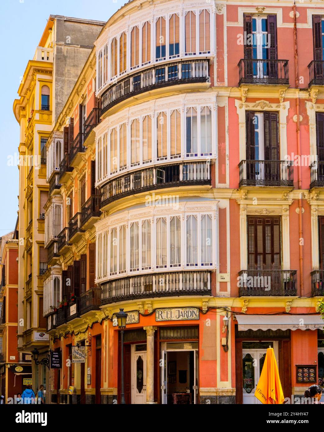 City Centre Malaga, Andalusia, Spain. Architectural grace of Glazed ...
