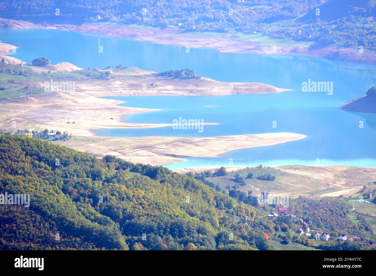 The shore of the dried-up lake with layers of sediment Stock Photo - Alamy