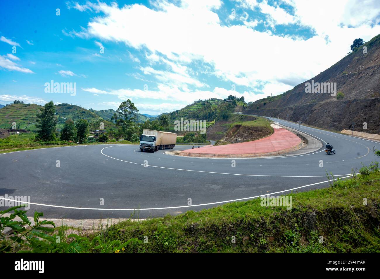The winding Road from Kabale To Kisoro through great views of Terraces ...