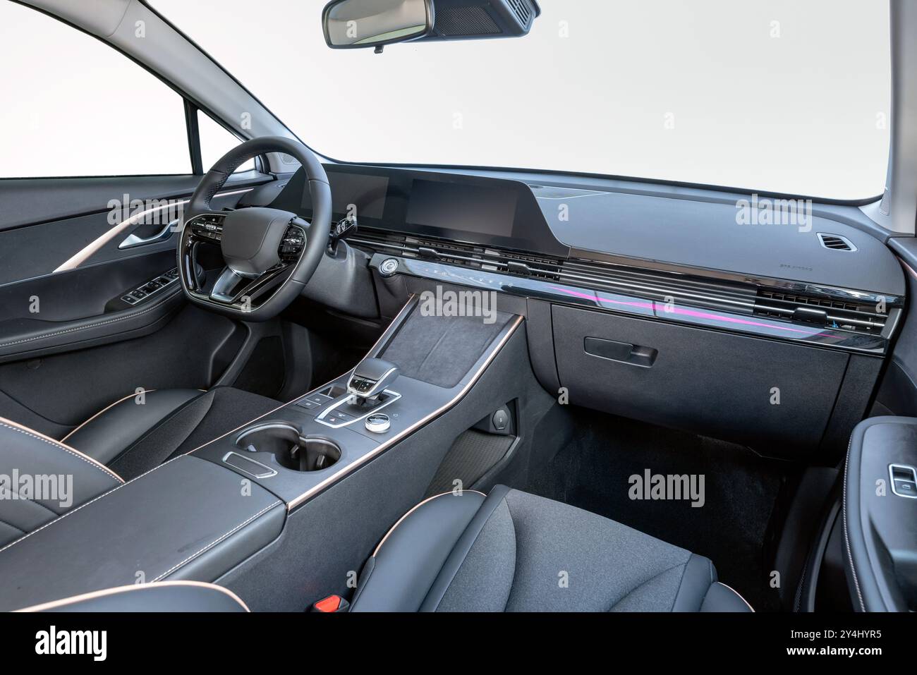 Interior of a passenger car with a dashboard Stock Photo - Alamy