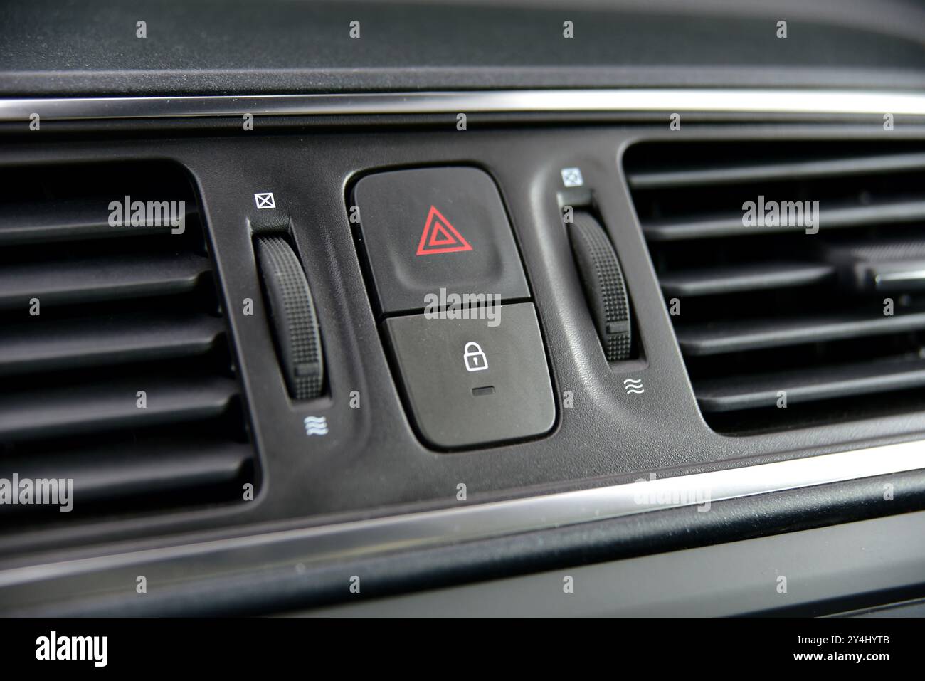 Car hazard lights switch Stock Photo - Alamy