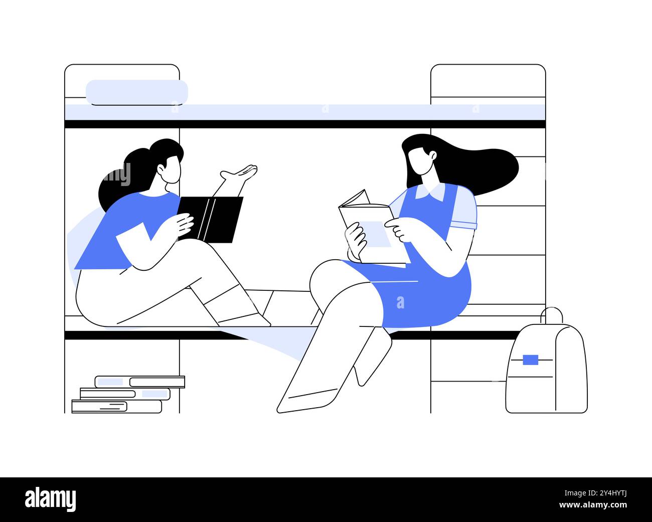 Study together isolated cartoon vector illustrations Stock Vector Image ...