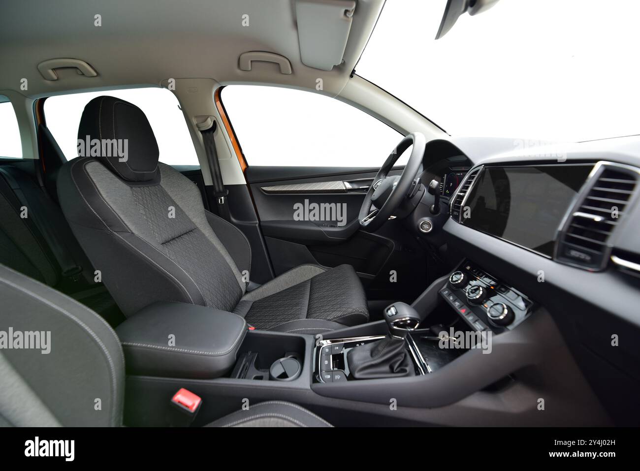 Interior of a passenger car with a dashboard Stock Photo - Alamy