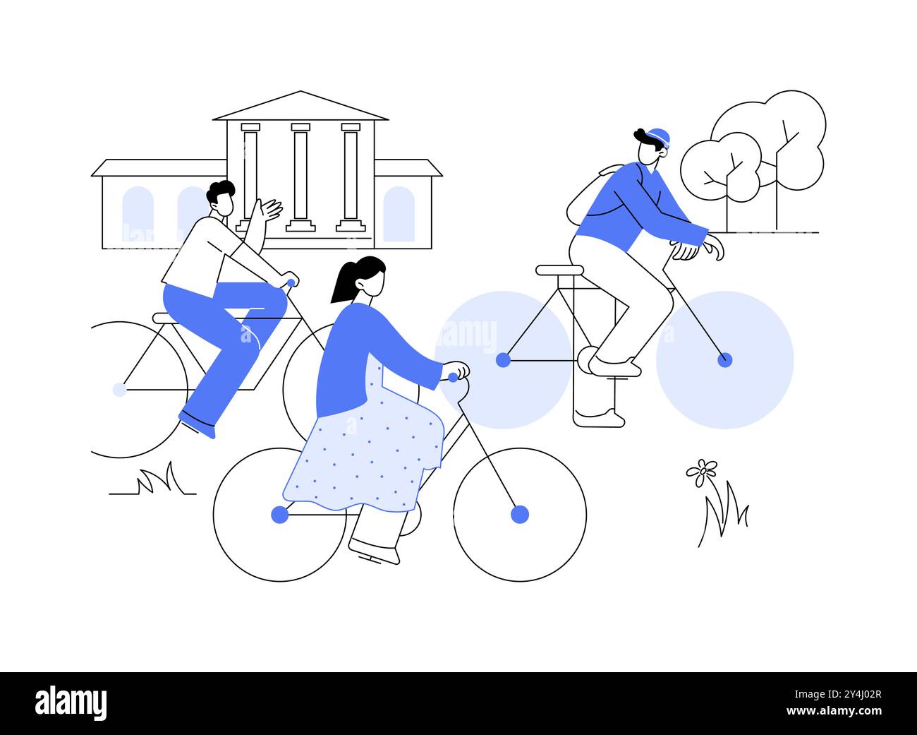 Biking isolated cartoon vector illustrations Stock Vector Image & Art ...